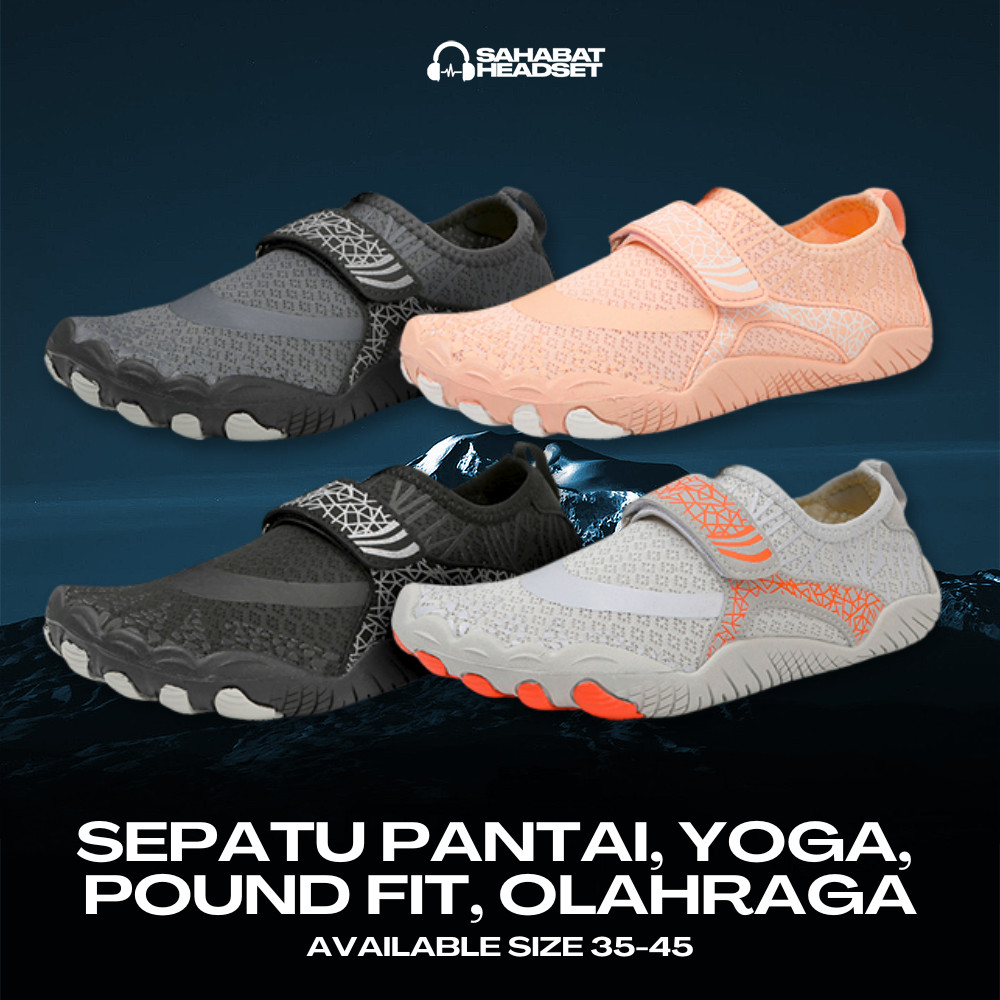 Jual Sepatu import Air Anti Slip Five Finger Olahraga Pantai Poundfit ...