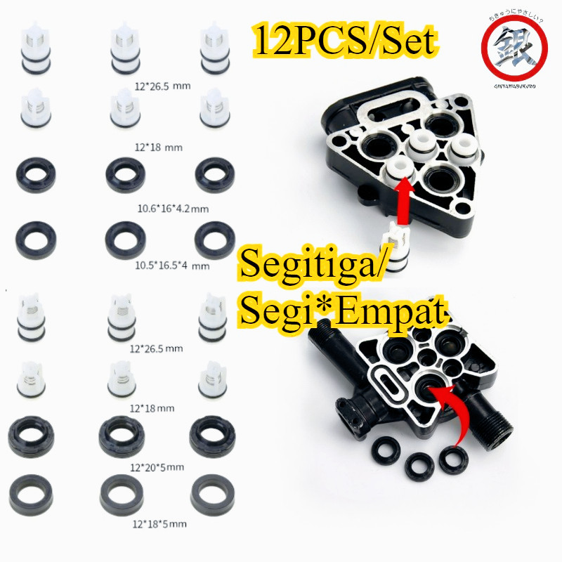 Jual 12Pcs/Set Jet Cleaner High Pressure/Oil Seal Water Seal Inlet ...