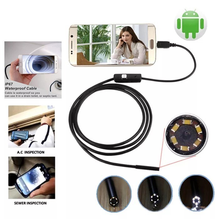 Jual Mini Lens Endoscope Camera 720P 3.5M IP67 For OTG PC Android Tahan ...