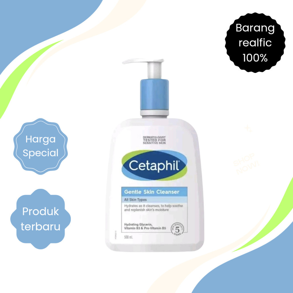 Jual PROMO Cetaphil Gentle Skin Cleanser 500ML Cethapil Facial Wash ...