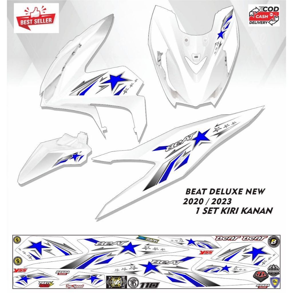 Jual Stiker striping Honda Beat Premium Set Kiri Kanan 2020/2023 ...