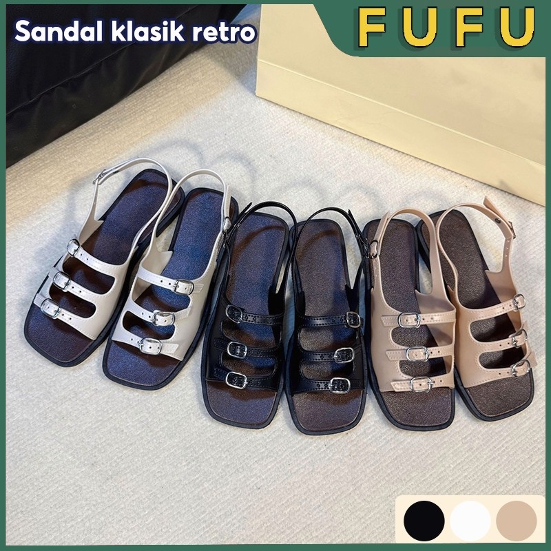 Jual FUFU Sandal Slip On Wanita / Sandal Slop / Sandal Strap / Sandal ...