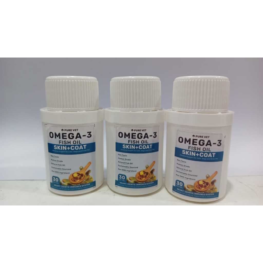 Jual Pure Vet Fish Oil 30 Pcs - Minyak Ikan Anjing Kucing Hewan ...