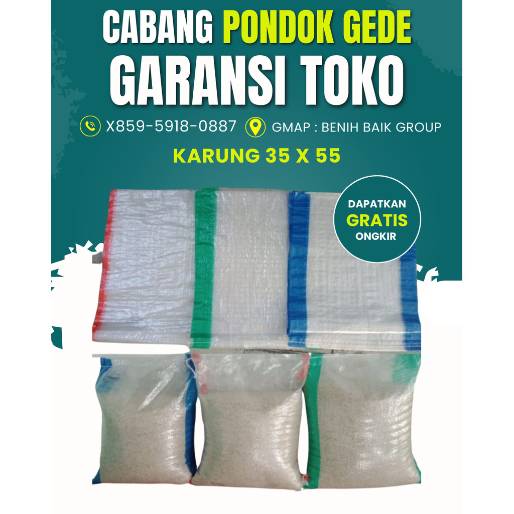 Jual 35 x 55 Karung Beras Polos Transparant 10 Kg 35x55 cm Krung Bening ...