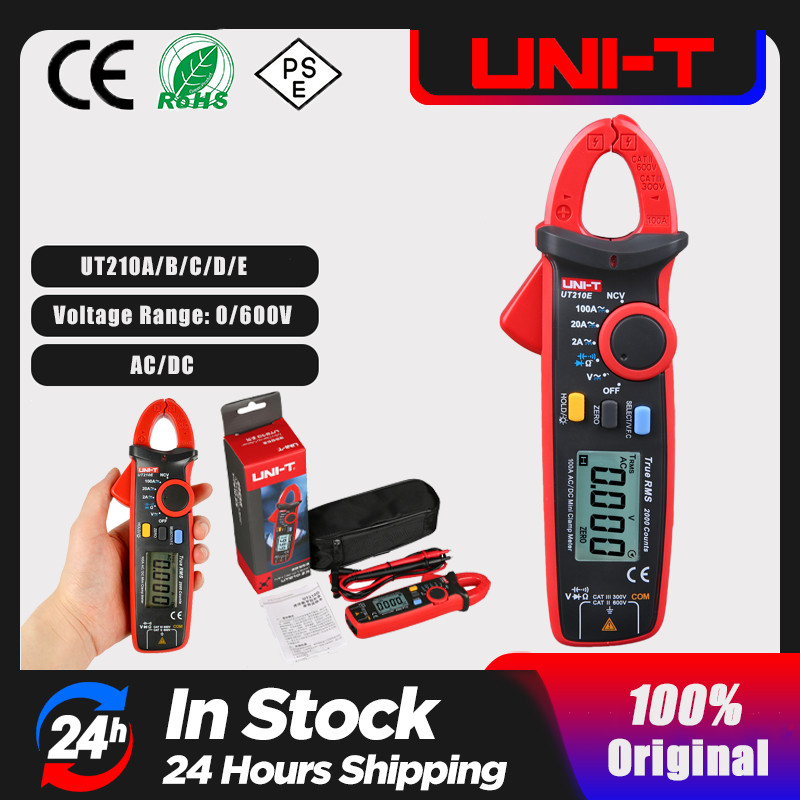 Jual UNI-T UT210E Mini Digital AC DC Current Clamp Meter Voltage ...