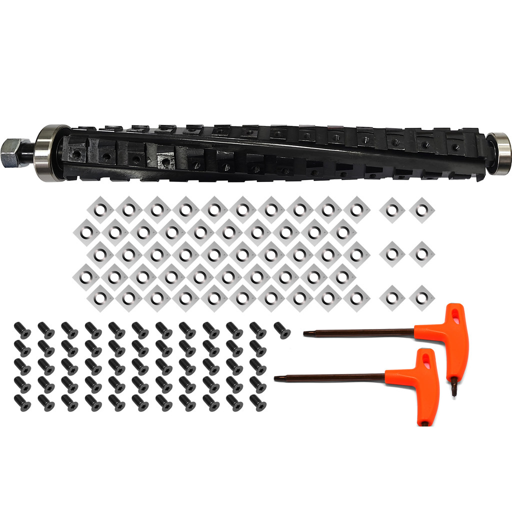 Jual Dewalt DW735 DW735X Planer Spiral Helical Cutter Head 13 inch/332mm, 4 Rows with 56Pcs ...