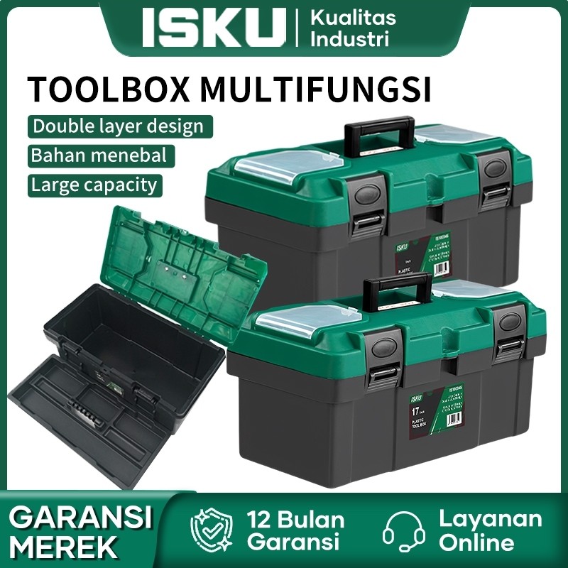Jual ISKU Tool Box Besar 14/17/19 Inch plastik box perkakas Tahan Lama ...