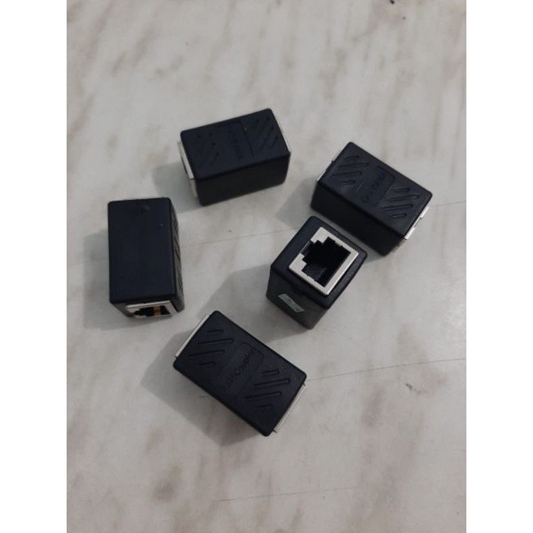 Jual Barel RJ45 Cat 6 Female to Female Besi - Penghubung Sambungan ...