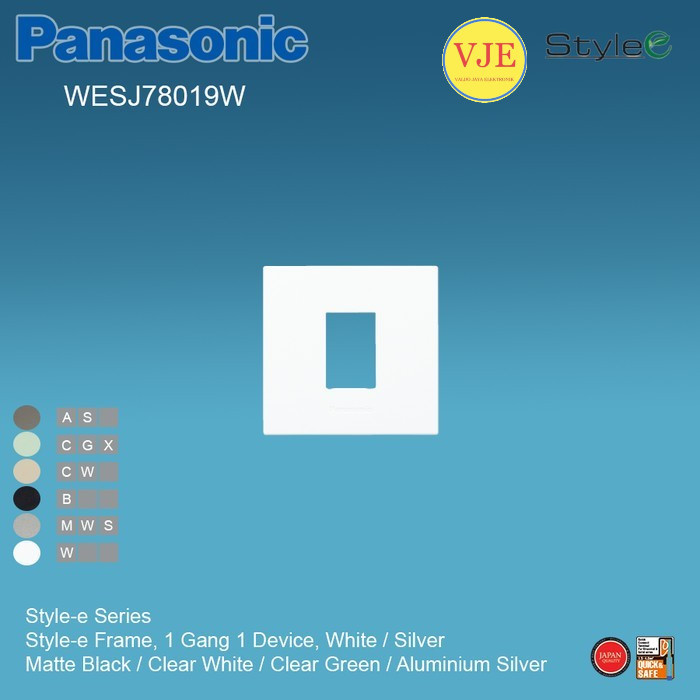Jual Panasonic Style-e Frame, 1 Gang 1 Device, WESJ78019 Cover Frame ...