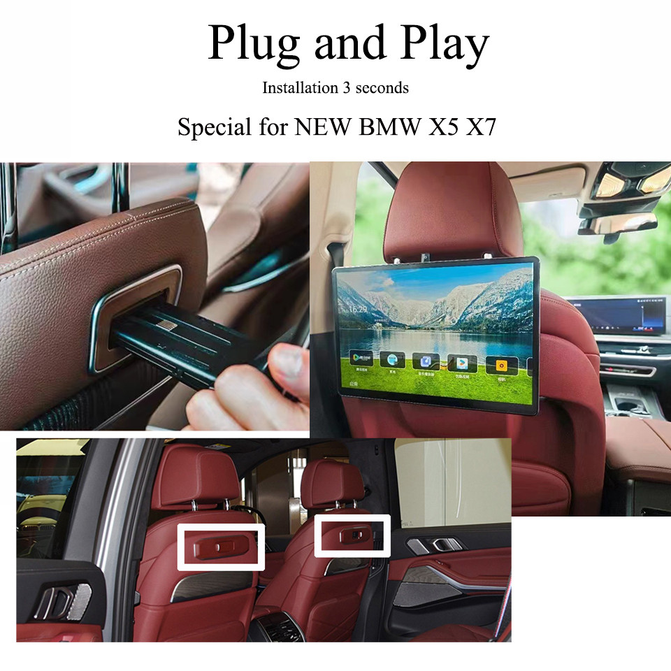 Jual Headrest Monitor Display IPS Android Touch Screen For 2024 BMW X5 ...