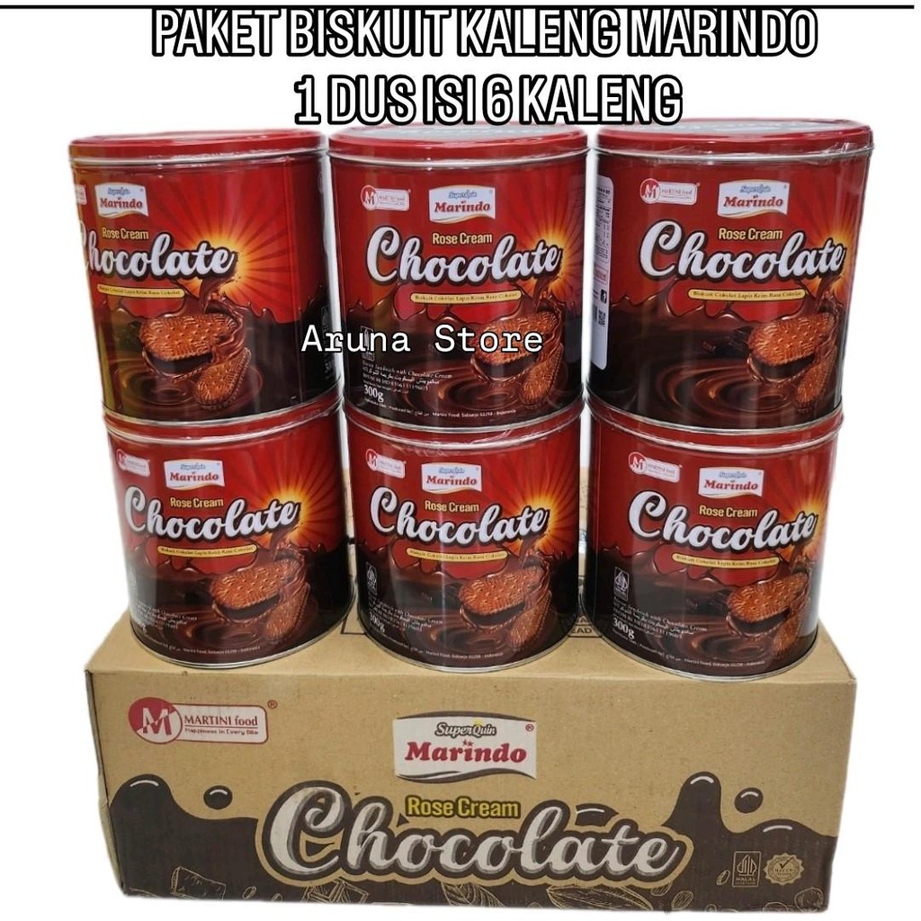 Jual PAKET BISKUIT KALENG MARINDO 1 DUS ISI 6 KALENG | Shopee Indonesia