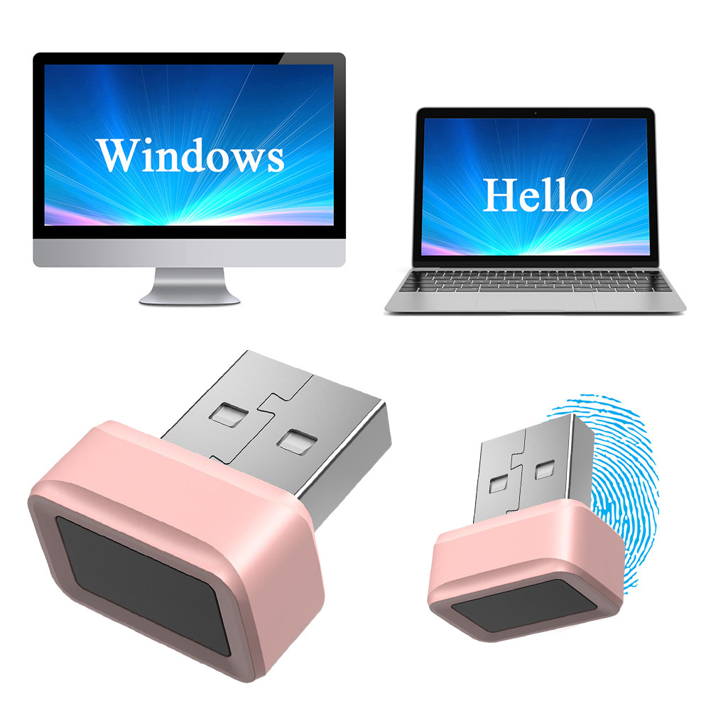 Jual USB Fingerprint Key Reader Portable Security Key 360° Touch ...