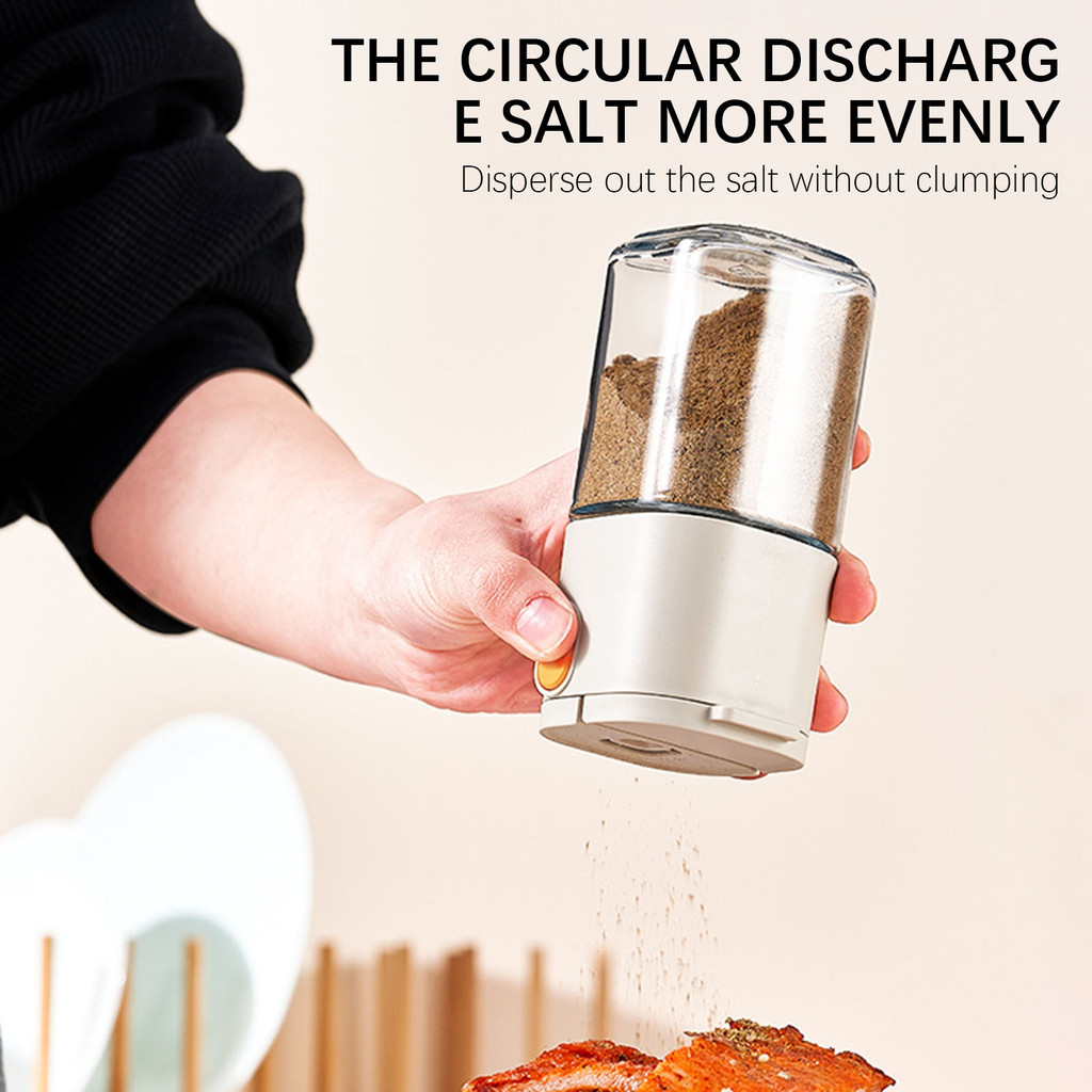 Jual Salt Dispenser Refillable Pepper Shaker Glass Measuring Seasoning ...