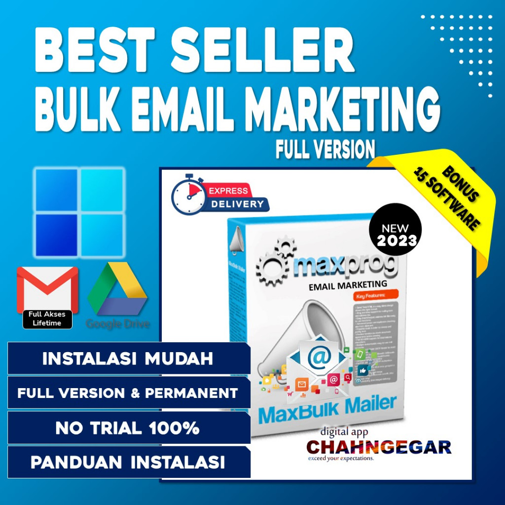 Jual MaxBulk Mailer 2023 Original Full Lisensi Lifetime Mass Bulk Email ...