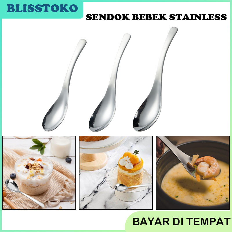 Jual Sendok Bebek Tebal Stainless Steel Sendok Kuah Soup Bubur Milan ...