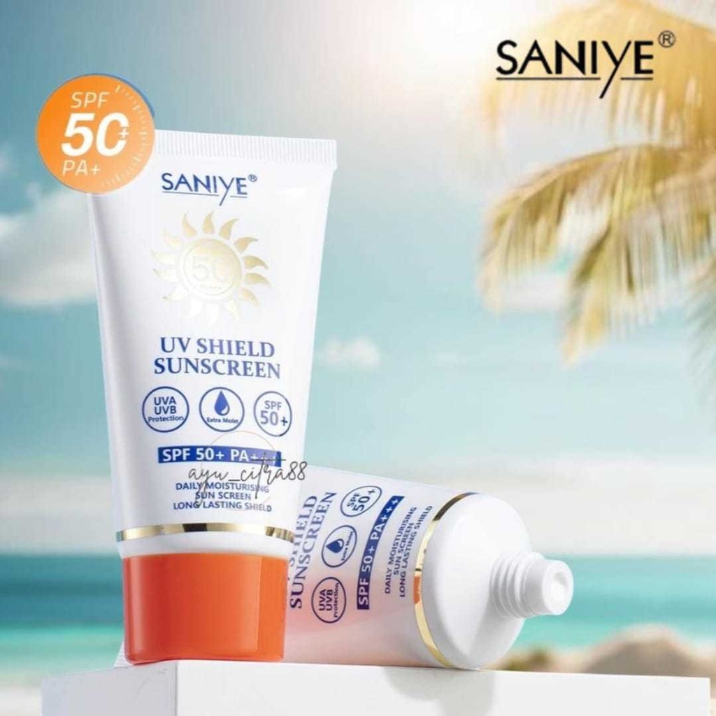 Jual SANIYE UV SHIELD R1213 SUNSCREEN SPF 50 PA+++ 50ML | Shopee Indonesia