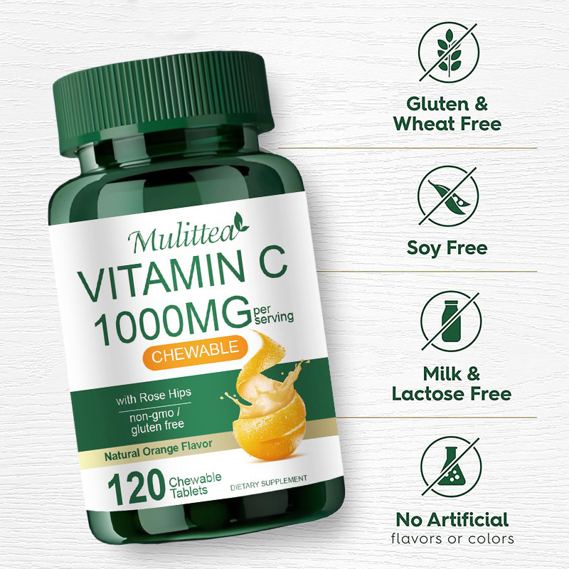 Jual Mulittea Vitamin C Chewable Tablets for Anti-oxidation, Improve ...