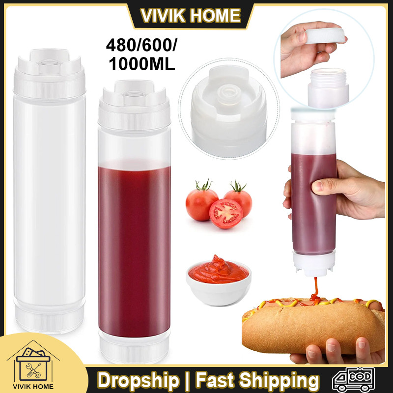 Jual 1000ML Botol Squeeze Saos Kecap Fifo Squeeze Bottle Dispenser ...