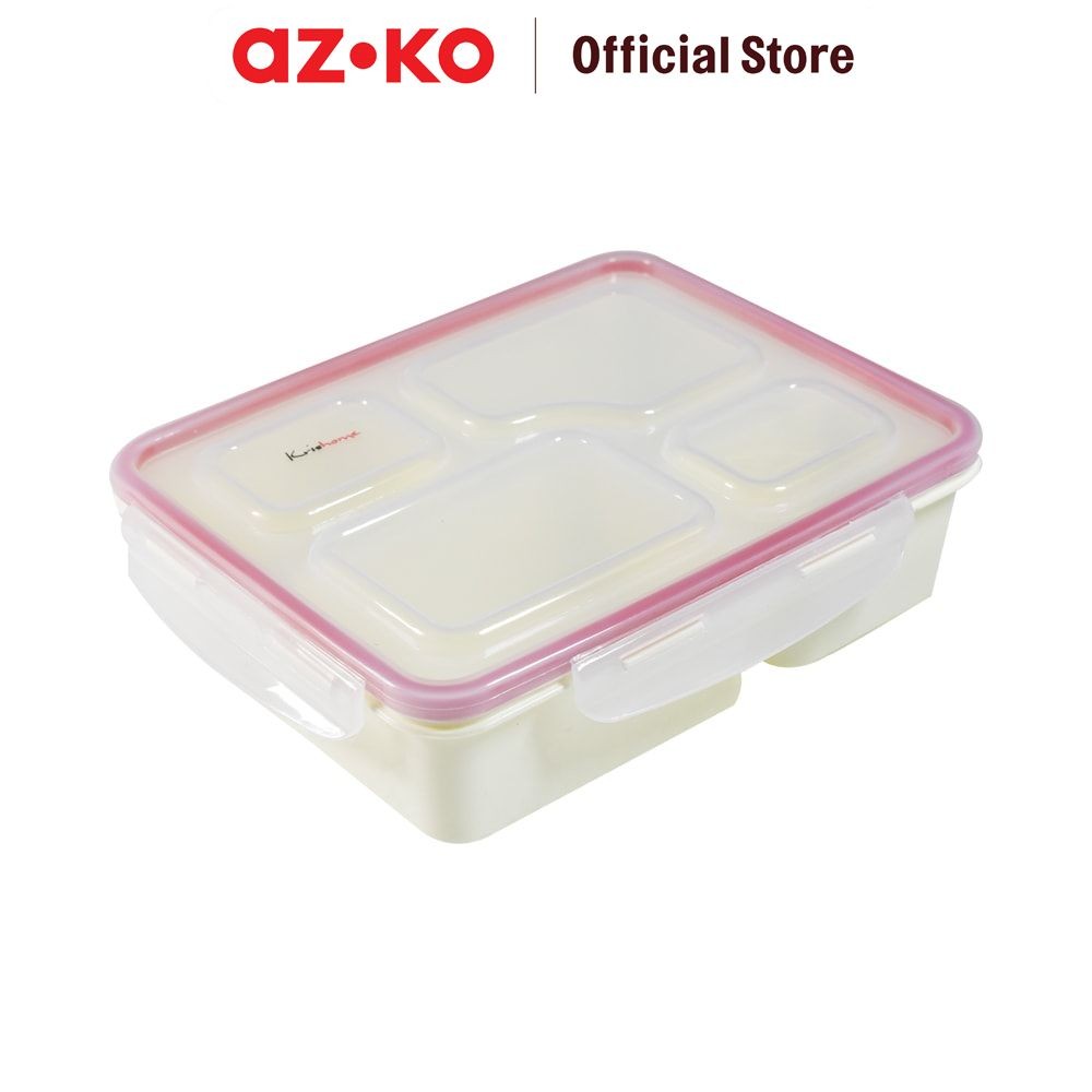 Jual AZKO Kris 950 ml Kotak Makan 4 Sekat Microwave Safe Lunch Box Microwave Food Box Dengan ...