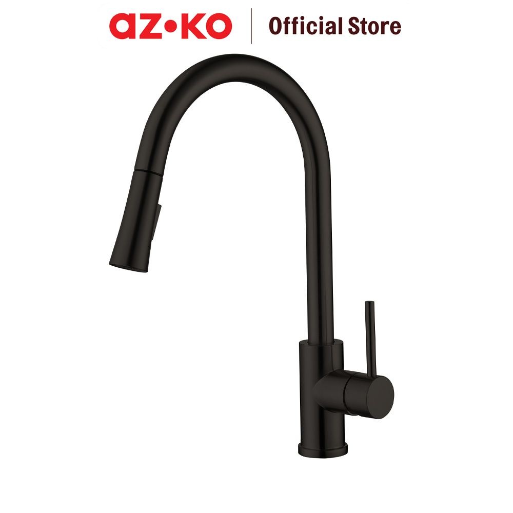 Jual AZKO Acroz Veneto Keran Dapur Leher Angsa Mixer Pull Out - Hitam ...