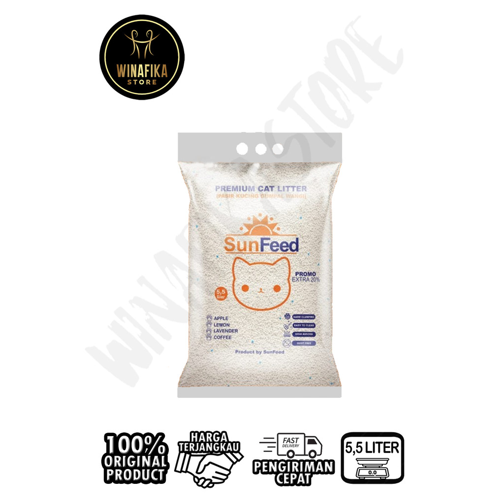 Jual PASIR KUCING GUMPAL SUNFEED 5,5 LITER | Shopee Indonesia