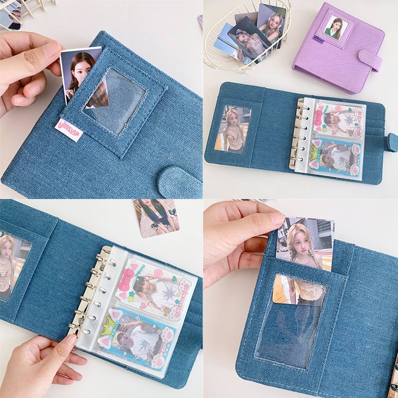 Jual (A7 Size) Denim Binder Photocard / Album PC Polaroid Jeans Lucu A7 ...