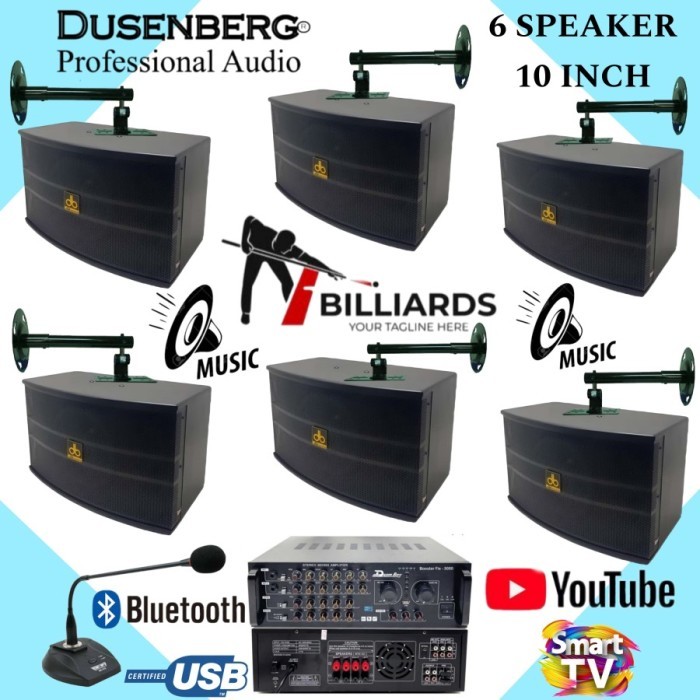 Jual Paket Sound System DUSENBERG 6 Titik 10 Inch Pakai Di Ruangan ...
