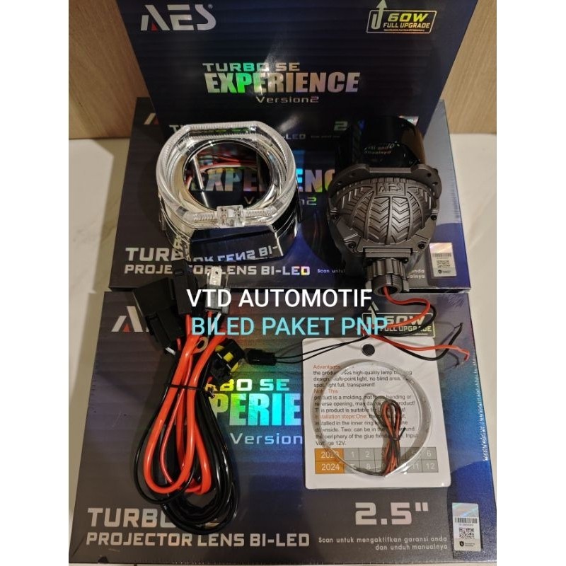 Jual BILED AES TURBO SE EXPERIENCE V2 FLAT 2,5 INCH 60 WATT GEN 3 PAKET ...