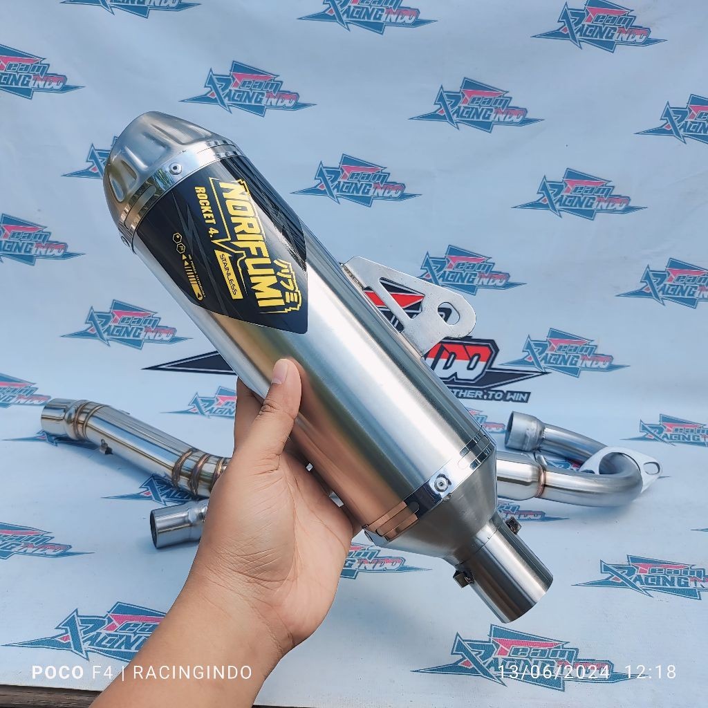 Jual norifumi rocket 4 Exhaust 1 set inlet 38mm xtz 125 xr 150 crf 150 ...