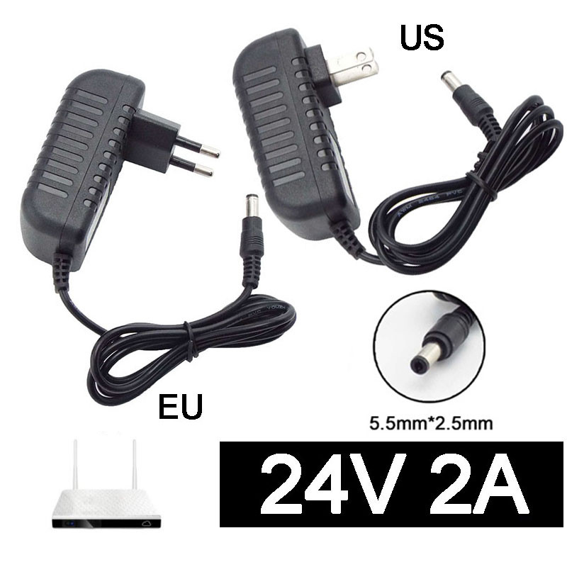 Jual 24V 2A Power Supply AC DC Adapter Converter 100-240V Led ...