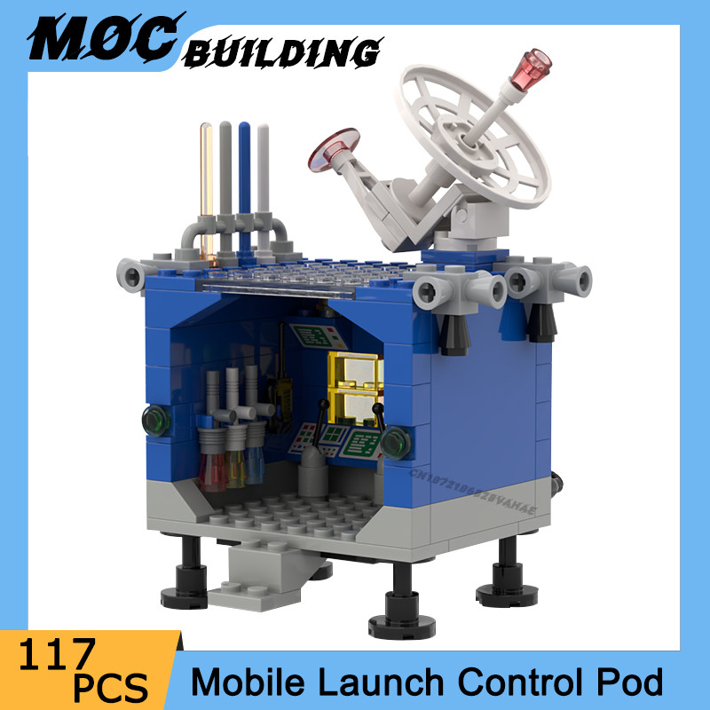 Jual MOC Building Blocks Mobile Launch Control Pod Model DIY Assembly ...
