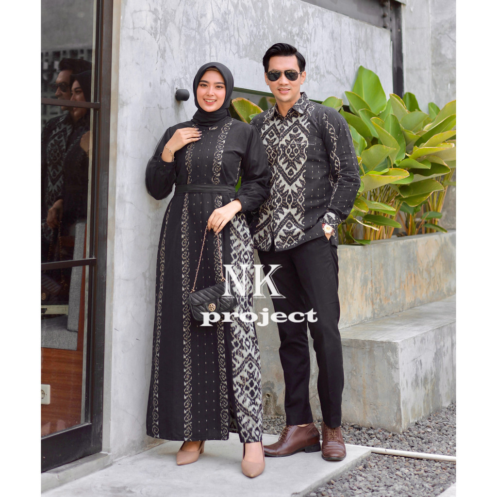 Jual Baju Tenun Couple New Padma Black - Baju Tenun Kondangan NK ...