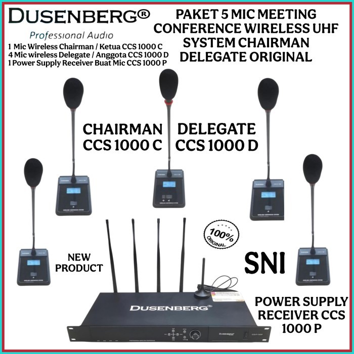 Jual New Promo Paket Mic Meja Meeting Conference Wireless DUSENBERG CCS ...