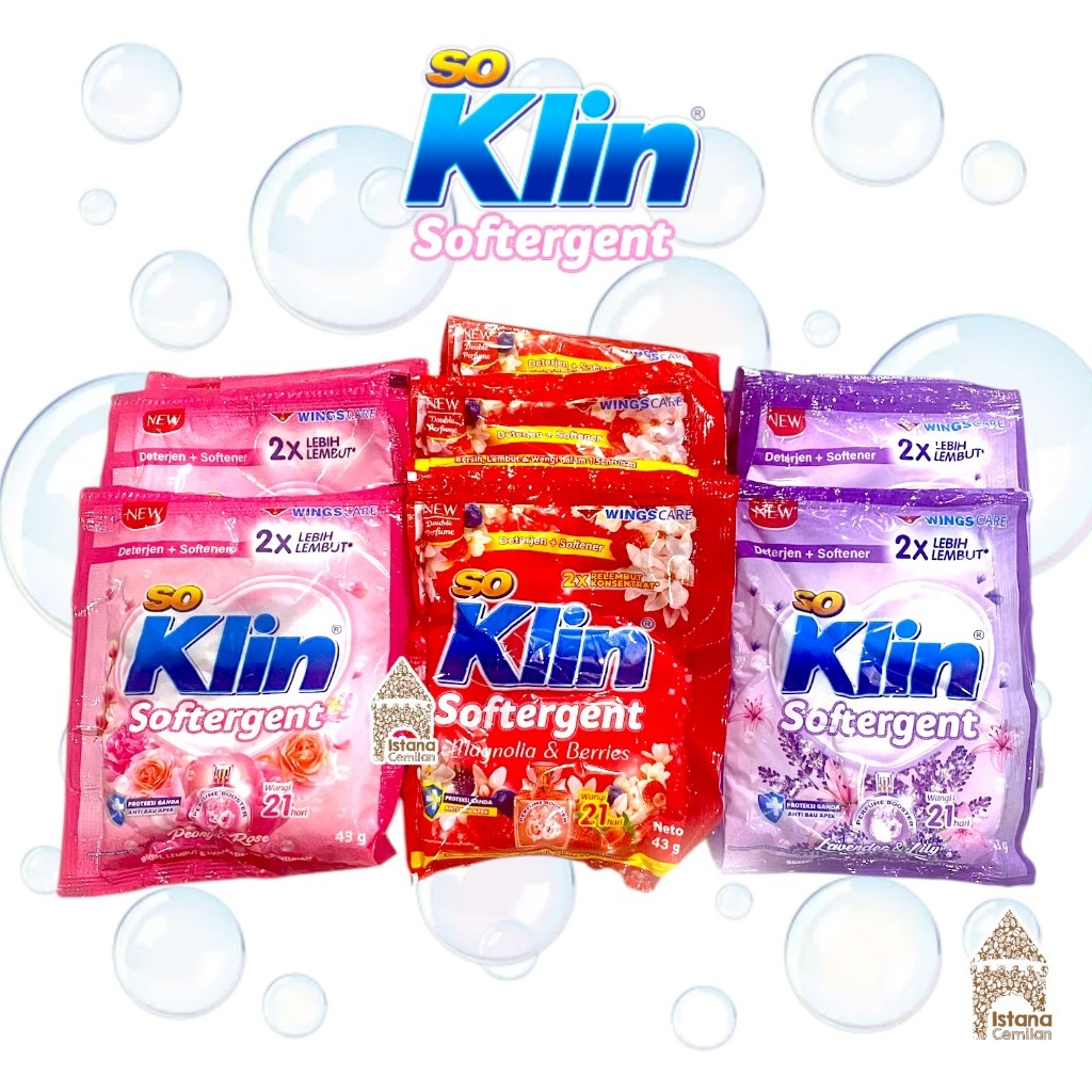 Jual SoKlin PK Deterjen Bubuk + Softener 43 Gram Renceng (isi 6 pcs ...