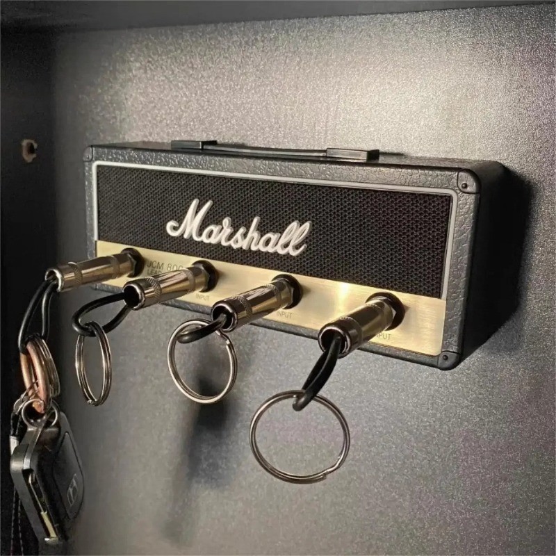 Jual New Marshall Jack Rack Key Holder 4 Guitar Plug Keychains Wall ...