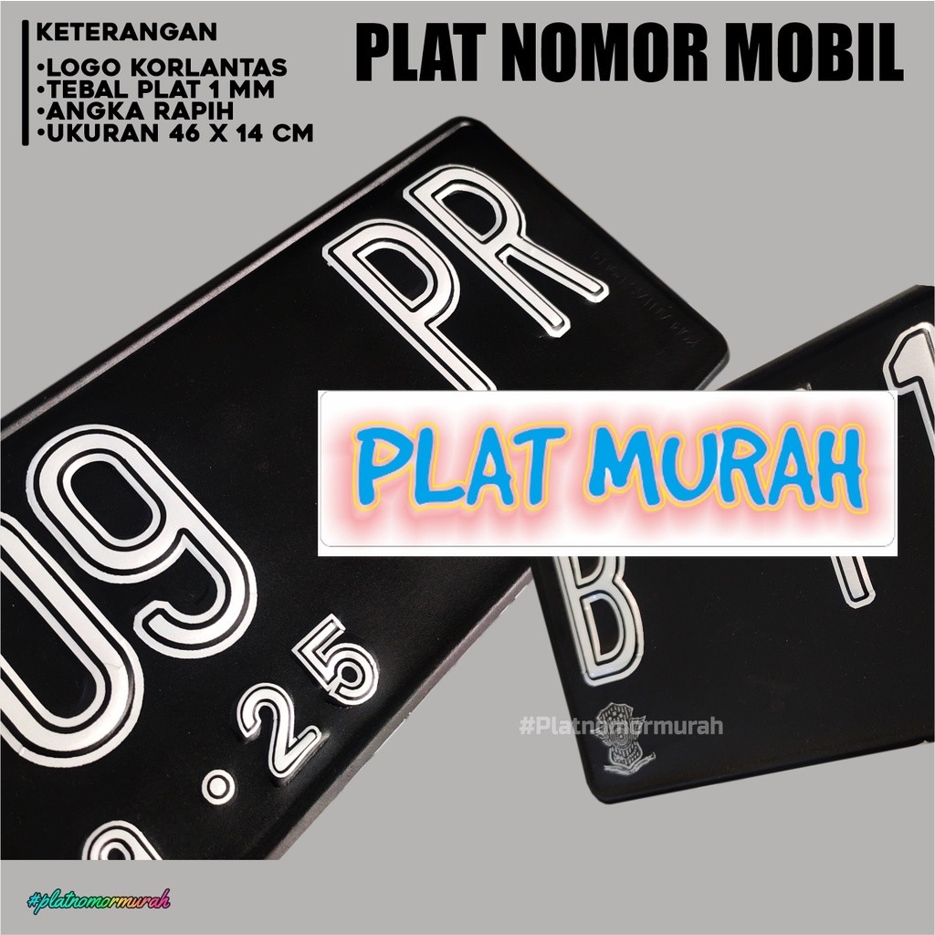 Jual plat nomor mobil hitam angka variasi Lis pinggir angka stiker ...