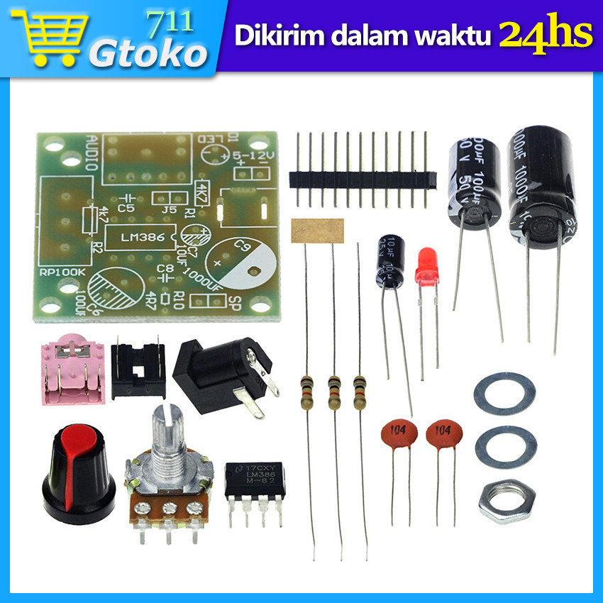 Jual 3V-12V LM386 Power Amplifier Board Kit Electronic DIY Kit Super ...