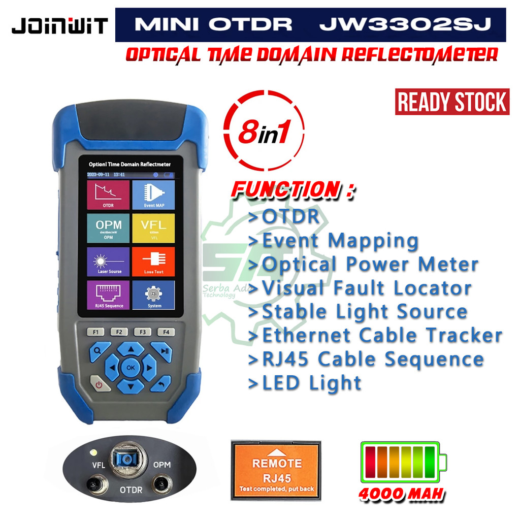 Jual Joinwit OTDR Reflectometer JW3302SJ 8 In 1 Device Optical Time ...