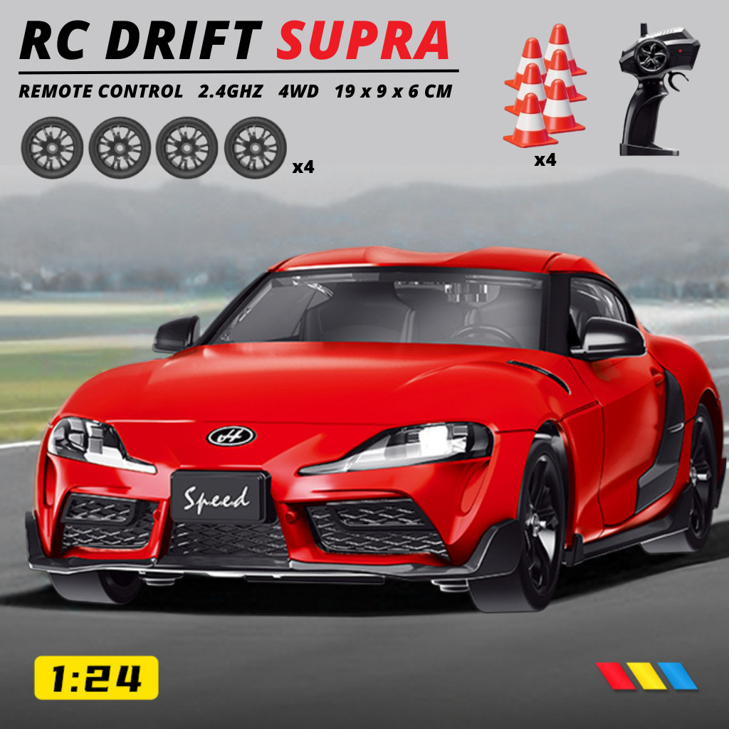 Jual Remote Control RC Drift JDM Supra Police Car 1:24 with Lights 4WD ...