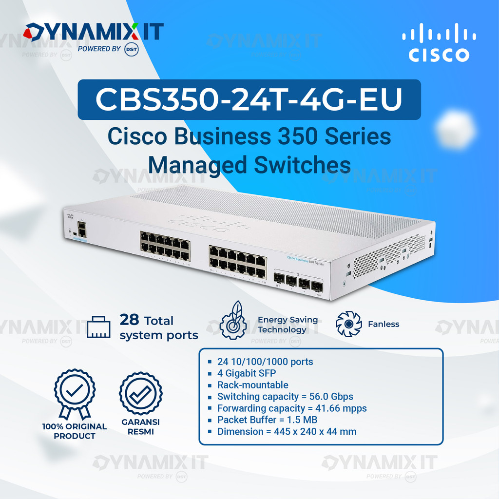 Jual CISCO Business CBS350-24T-4G-EU Managed Switch 24 Port Gigabit ...