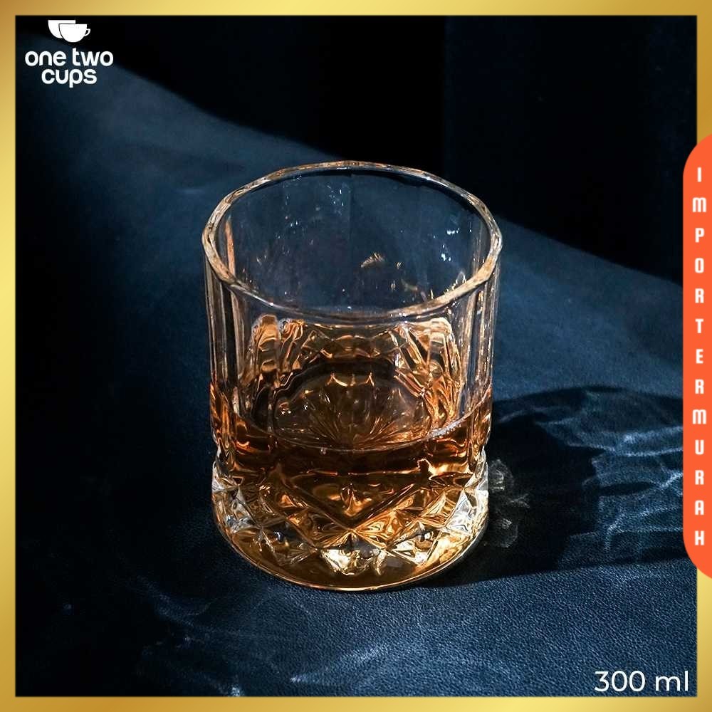 Jual One Two Cups Gelas Whisky Crystal Old-Fashioned Rock Glass 300ml - YJ104 | Shopee Indonesia