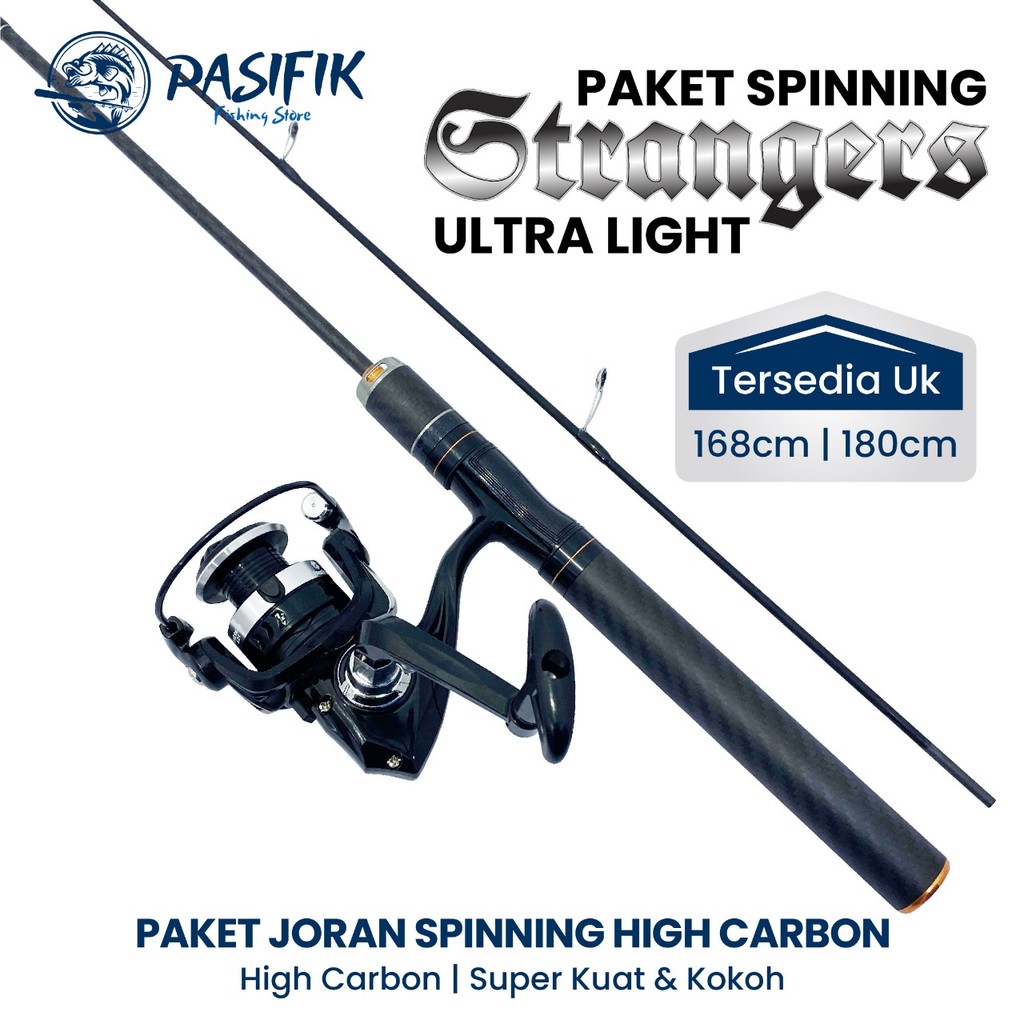 Jual Paket Joran Pancing Strangers Action Ultralight Ukuran 1.68M & 1 ...