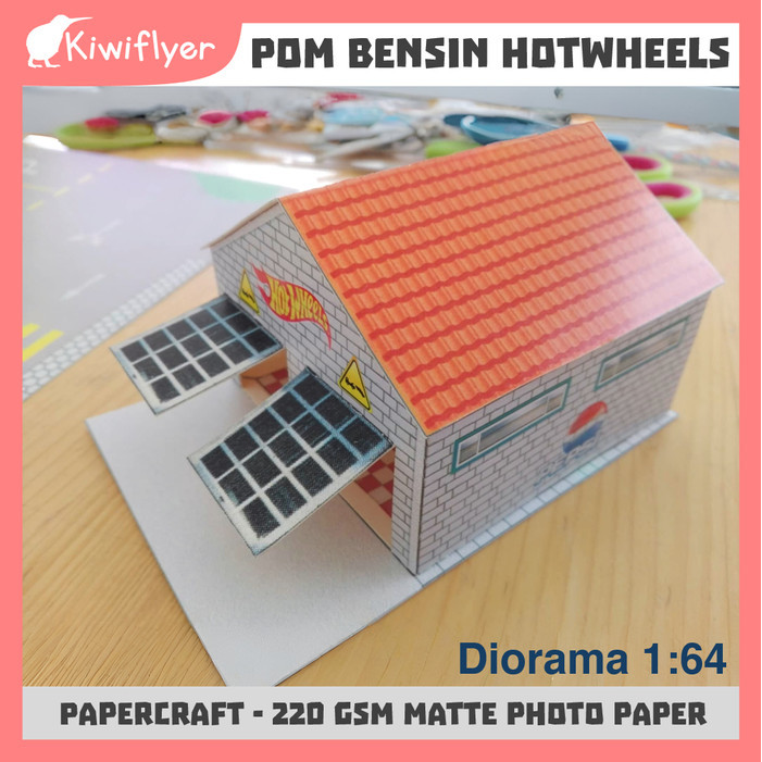 Jual Papercraft Diorama - Pom Bensin Hot Wheels 1967 | Shopee Indonesia