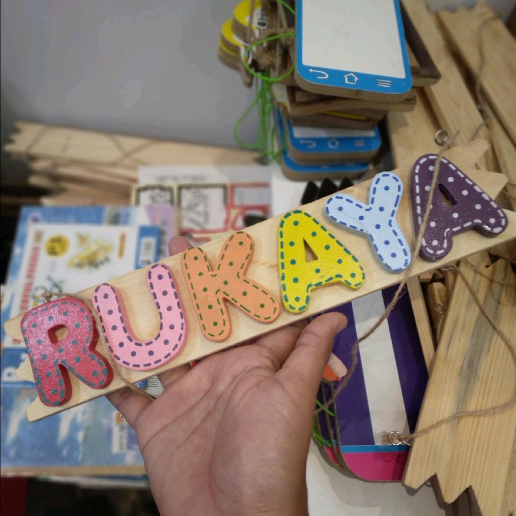 Jual PAPAN NAMA, MERANGKAI NAMA, NOMOR RUMAH KAYU, HADIAH ULANG TAHUN ...