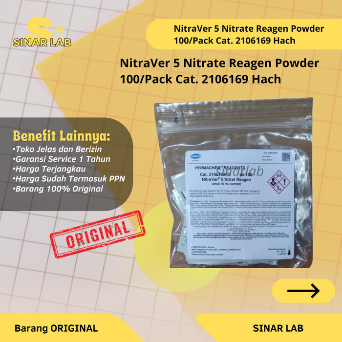 Jual NitraVer 5 Nitrate Reagen Powder 100/Pack Cat. 2106169 Hach ...