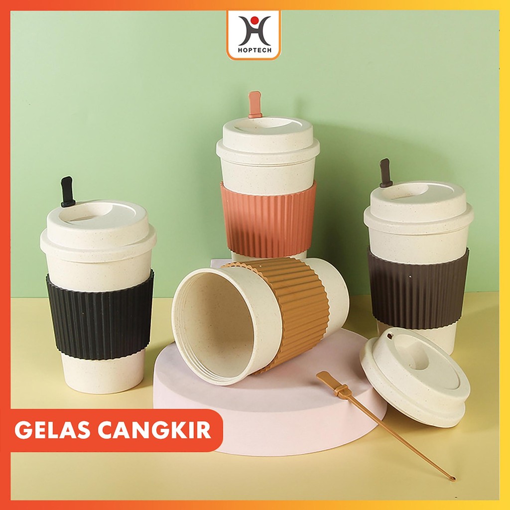 Jual Hoptech - Gelas Wheat Straw Food Grade Anti Panas | Cangkir Kopi ...