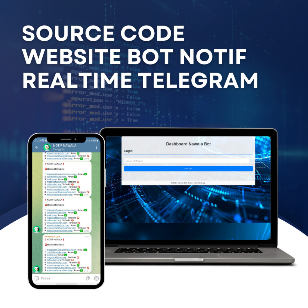 Jual Source Code Website BOT Notif Realtime Untuk Telegram Termurah ...