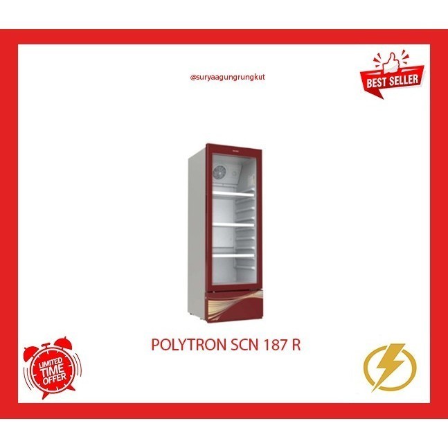 Jual PENDINGIN / SHOWCASE POLYTRON 230 LITER - SCN 187 R | Shopee Indonesia