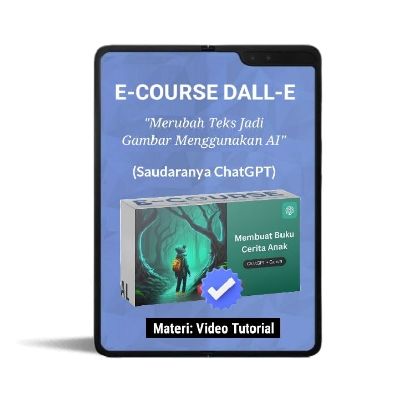 Jual Ecourse: DALL-E Merubah Teks Jadi Gambar Menggunakan AI - Saudaranya ChatGPT (Materi Video ...