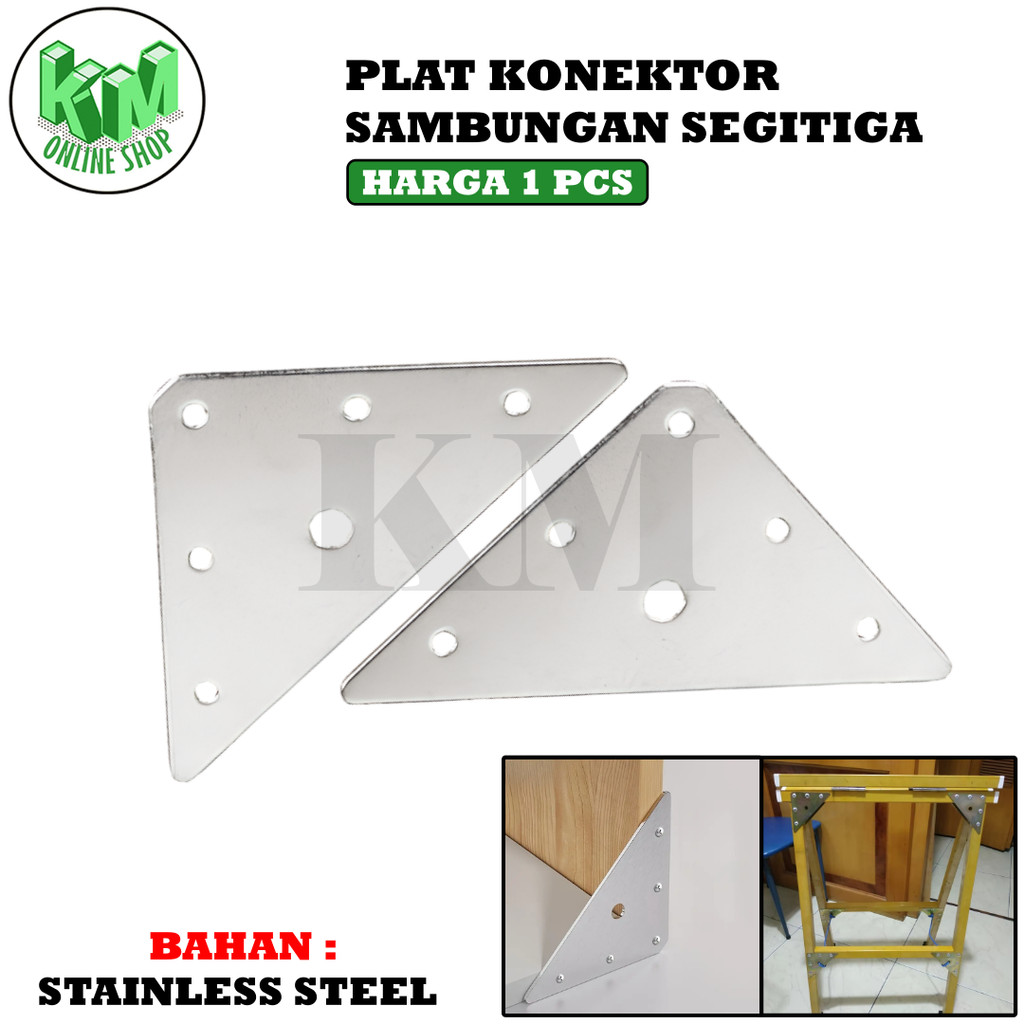 Jual Plat Siku Lubang Segitiga Plat Konektor Segitiga Rak Kursi Meja ...